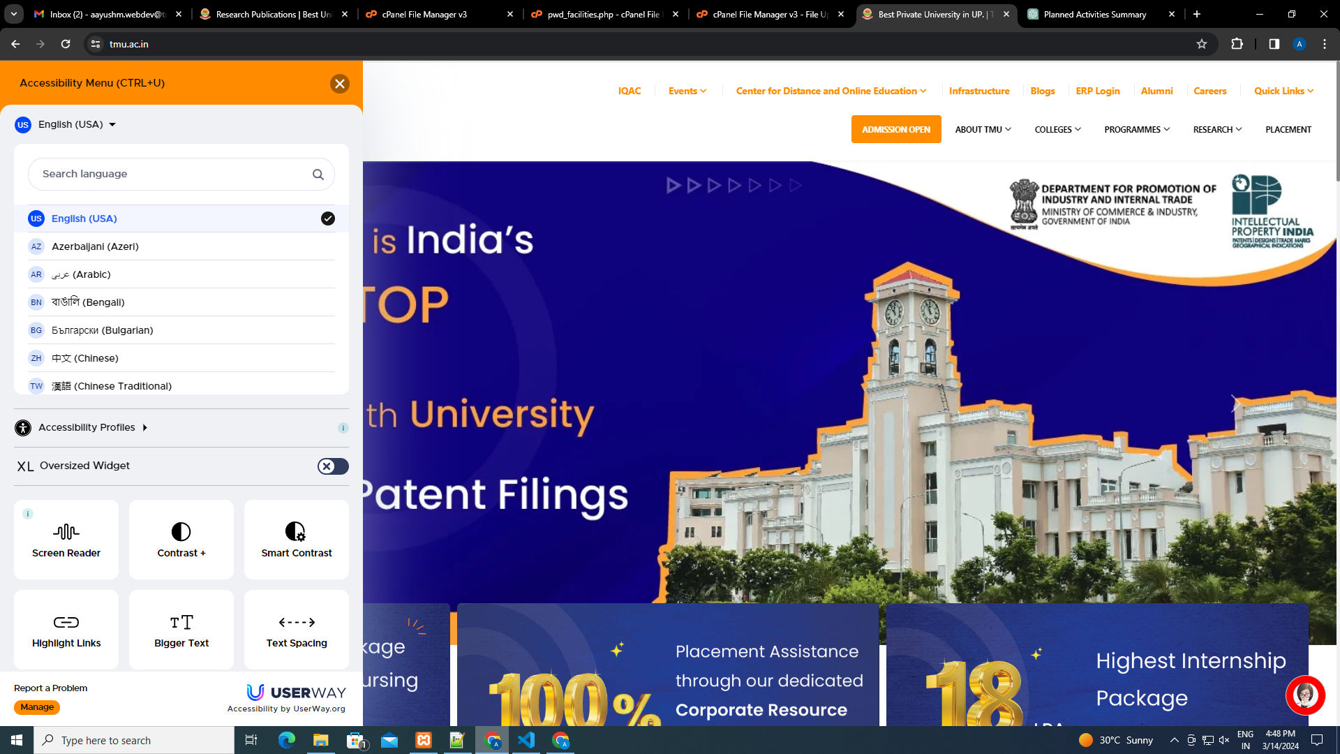 Persons with Disabilities (PWD) Facilities | TMU Moradabad